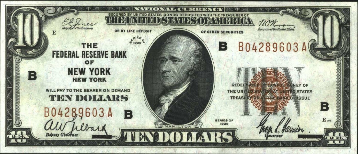 $10 Federal Reserve Bank Notes Values (Star, Fancy SN#, Error & More ...
